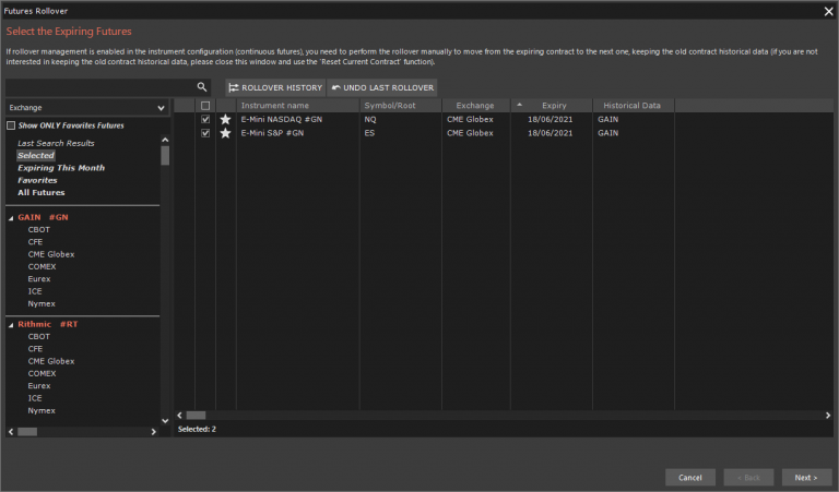 Futures Rollover - Overcharts Help Center
