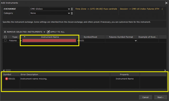 Instrument Configuration - Overcharts Help Center