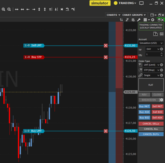 Trading Simulator - Overcharts